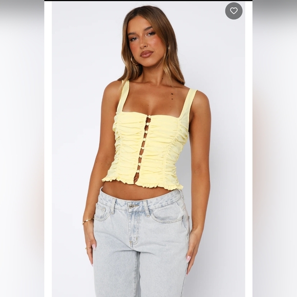 White Fox Boutique | Tops | Nwt White Fox Bare With Me Bustier In Lemon ...
